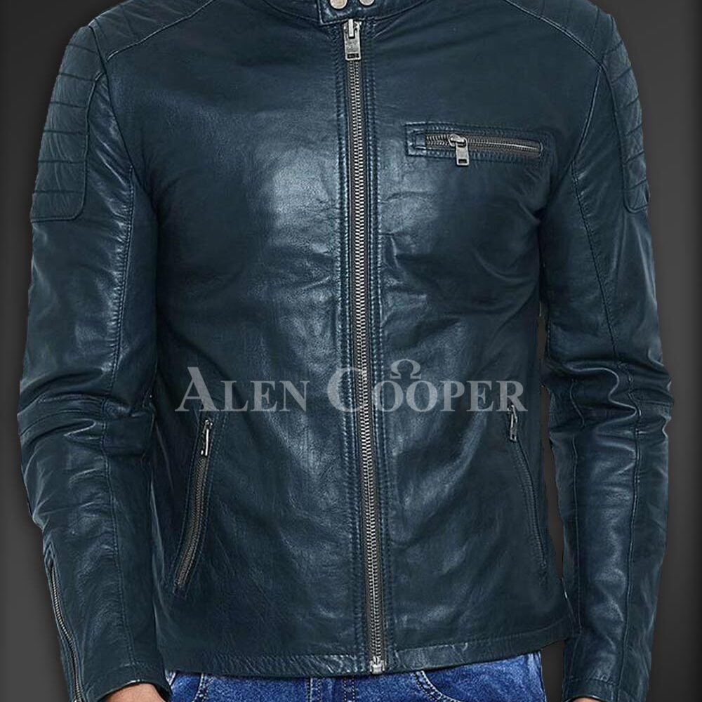 Stylish and comfortable real leather jacket for men - Alen Cooper
