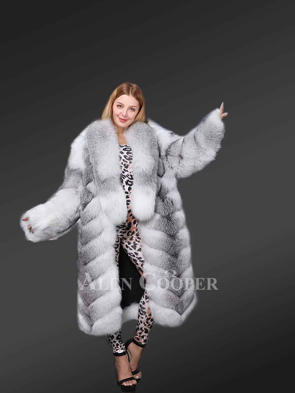 Original Cross Fox Fur Long Coat (3)