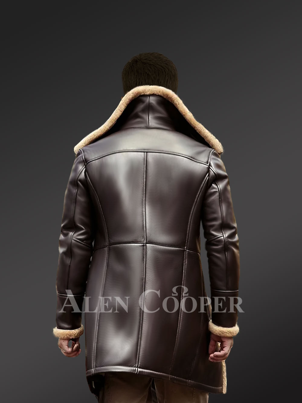 Long Sheepskin Coat Men | Sheepskin Long Coat Jacket