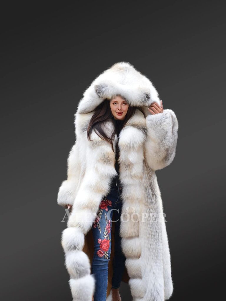 Authentic Arctic Fox Fur Coat