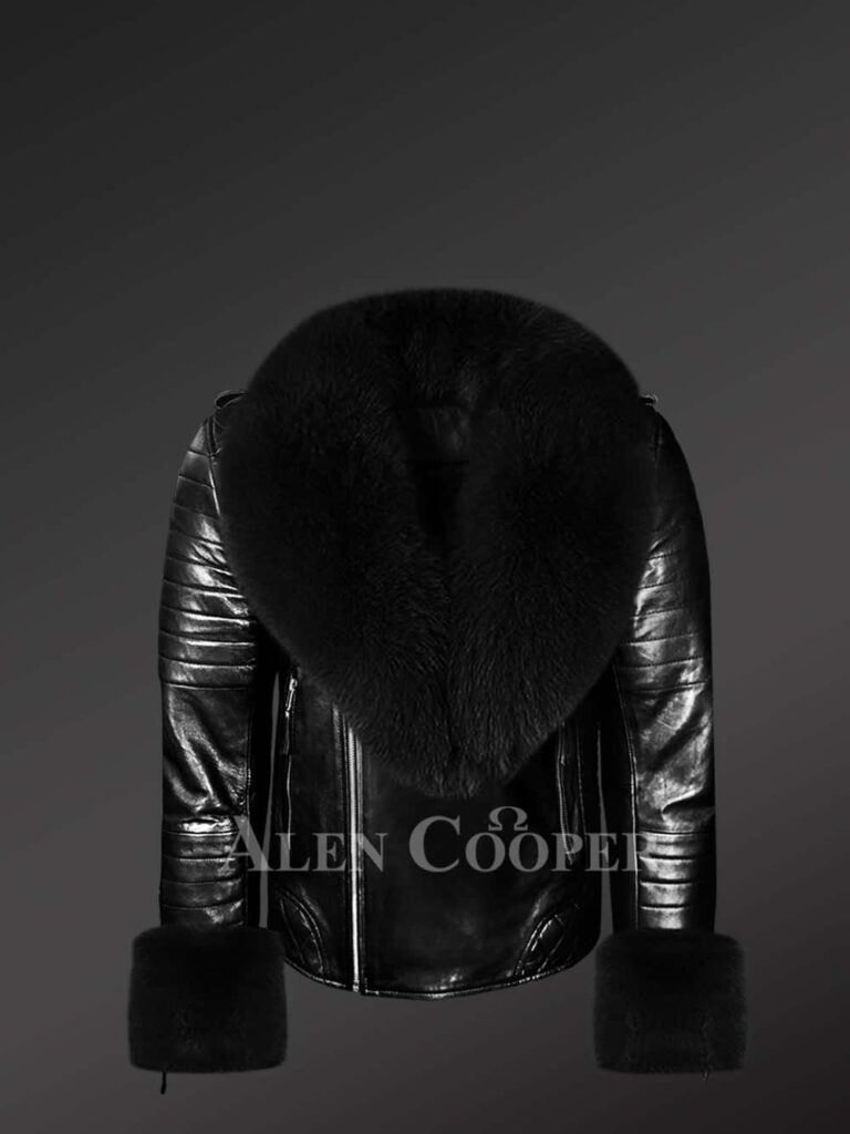 Men’s leather jacket with fur collar | Overcoats for men- Alen Cooper