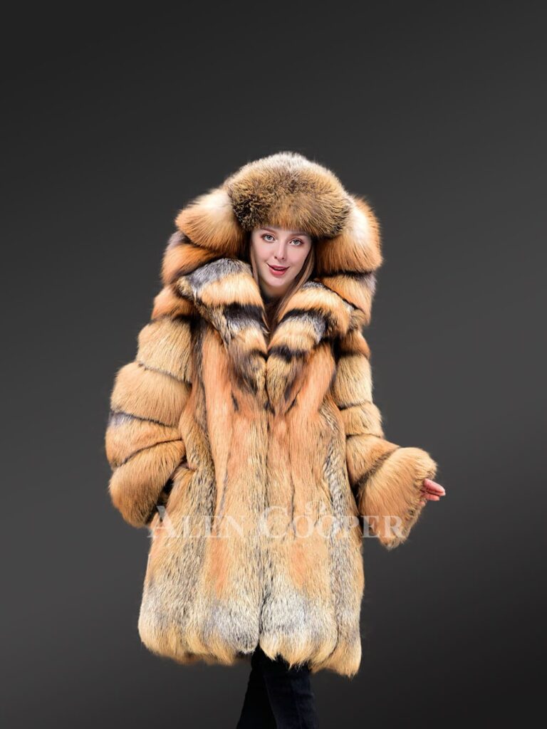 Authentic Arctic Fox Fur Coat