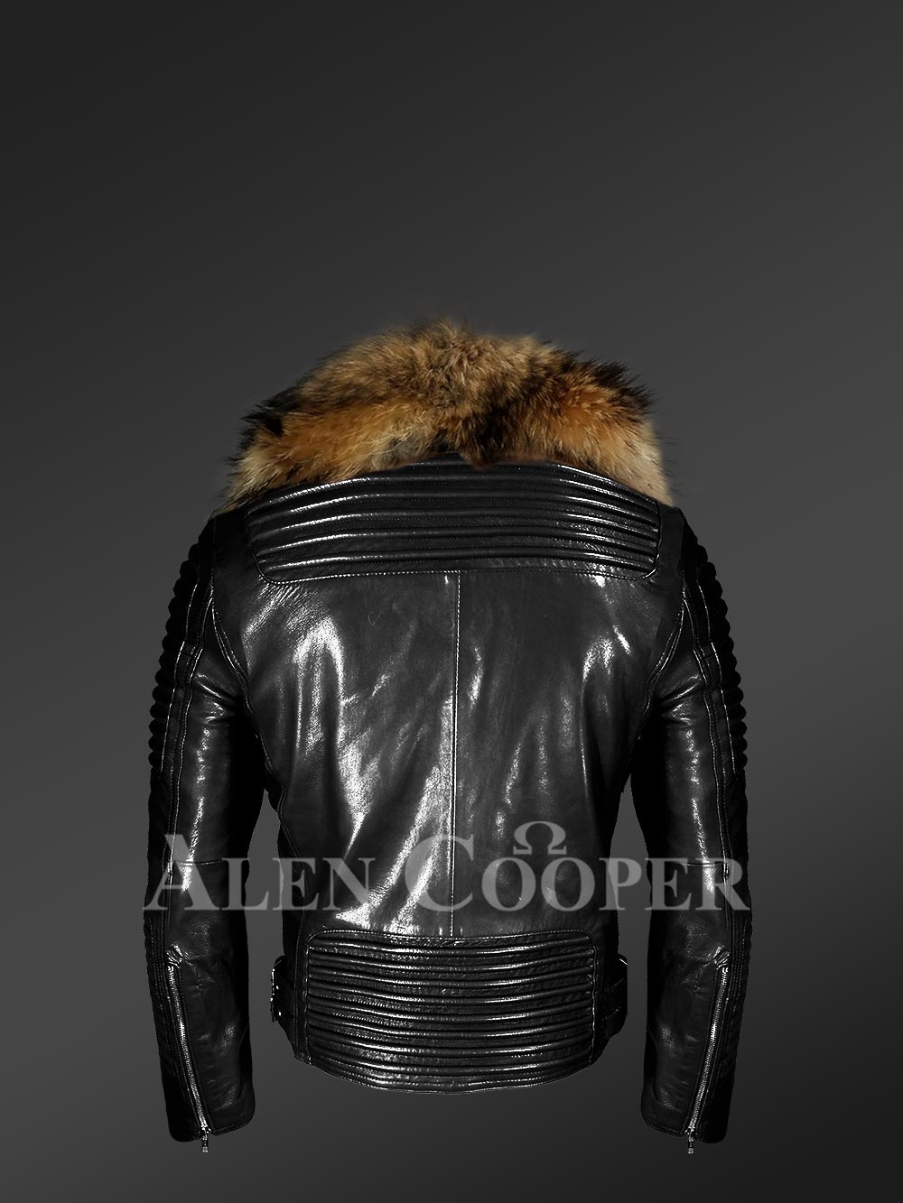 Leather Fur Jacket for Men