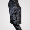 Stylish Leather Motorcycle Jacket with Asymmetrical Zipper Closure