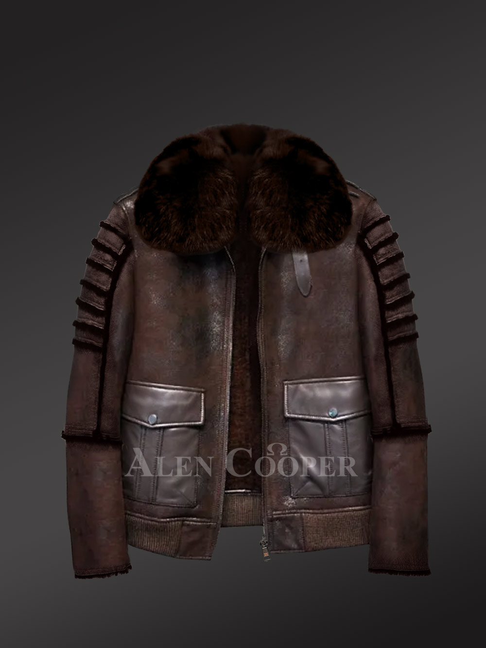 Aviator Pilot Jackets in Premium Sheepskin Shearling for Men