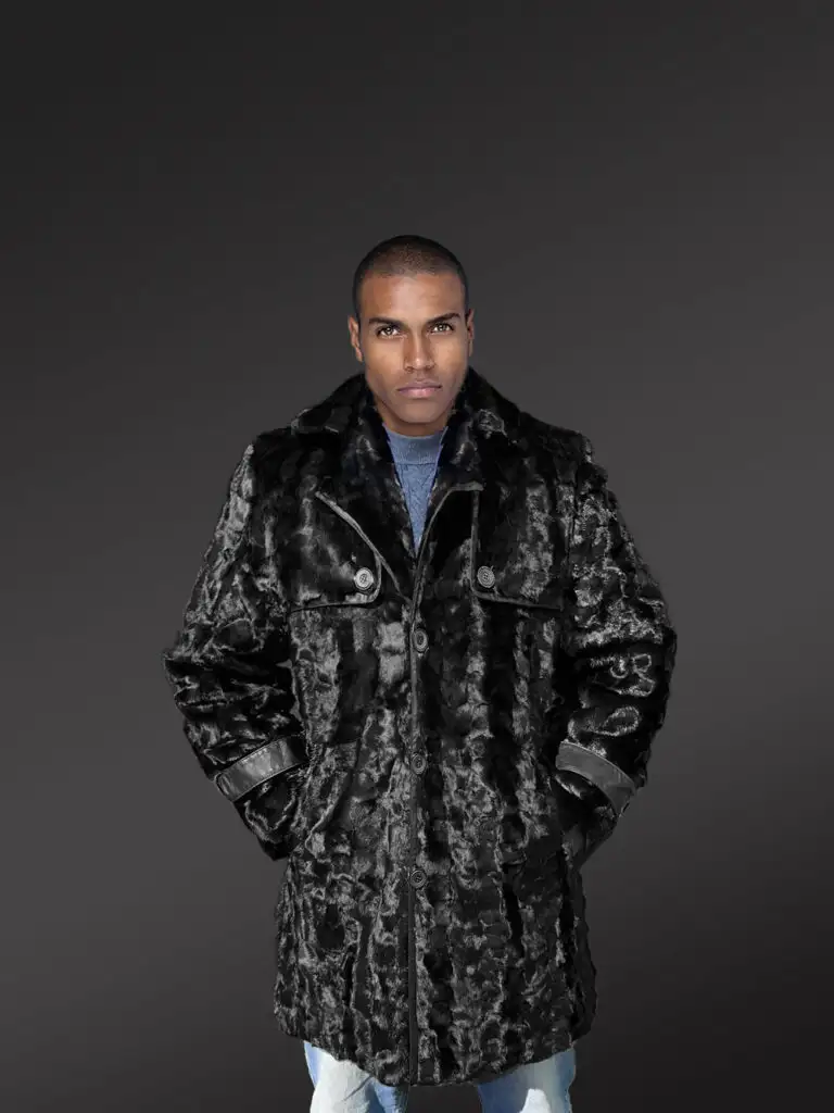 Mink Fur Coats & Jackets for Men | Men's Mink Bomber Fur Coats