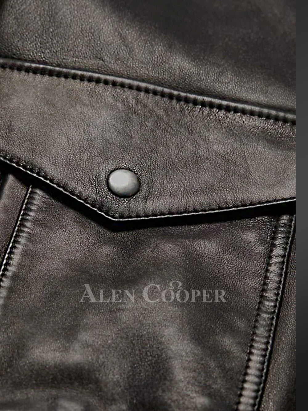 Original Leather Bomber Jacket In Pilot Style with Long Sleeves