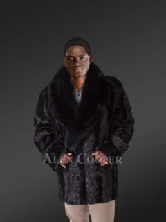 Mink Fur Coats & Jackets for Men | Men's Mink Bomber Fur Coats