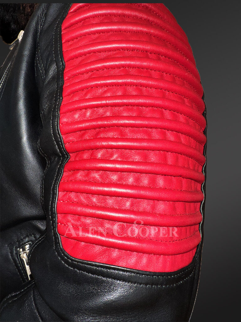 Dual Color Leather Jacket