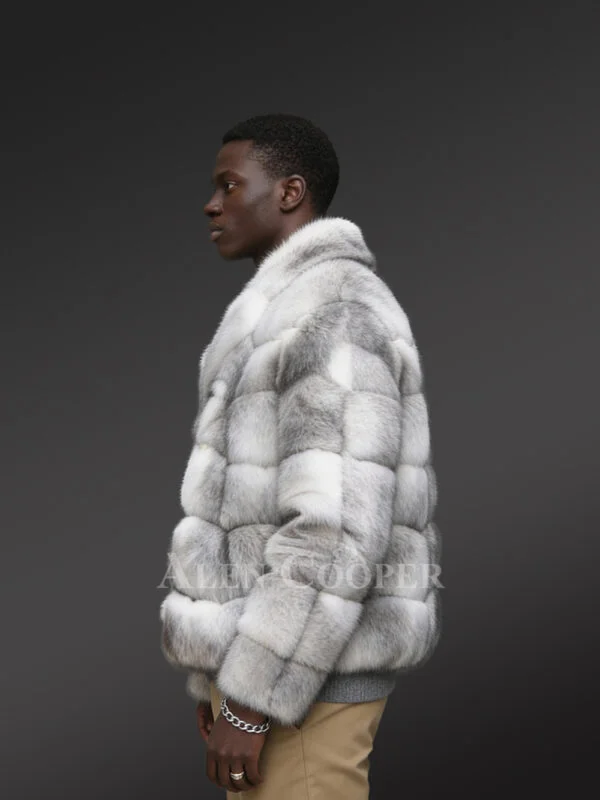 Men’s Blue Fox Dressy Coat