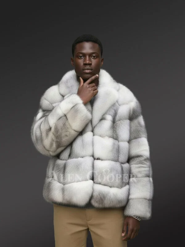 Men’s Blue Fox Dressy Coat