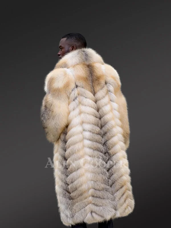 Men’s Golden Island Fox Fur Stroller Herringbone style